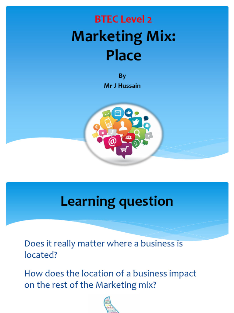 4 P S of Marketing Mix - Place | Download Free PDF | Retail | Marketing