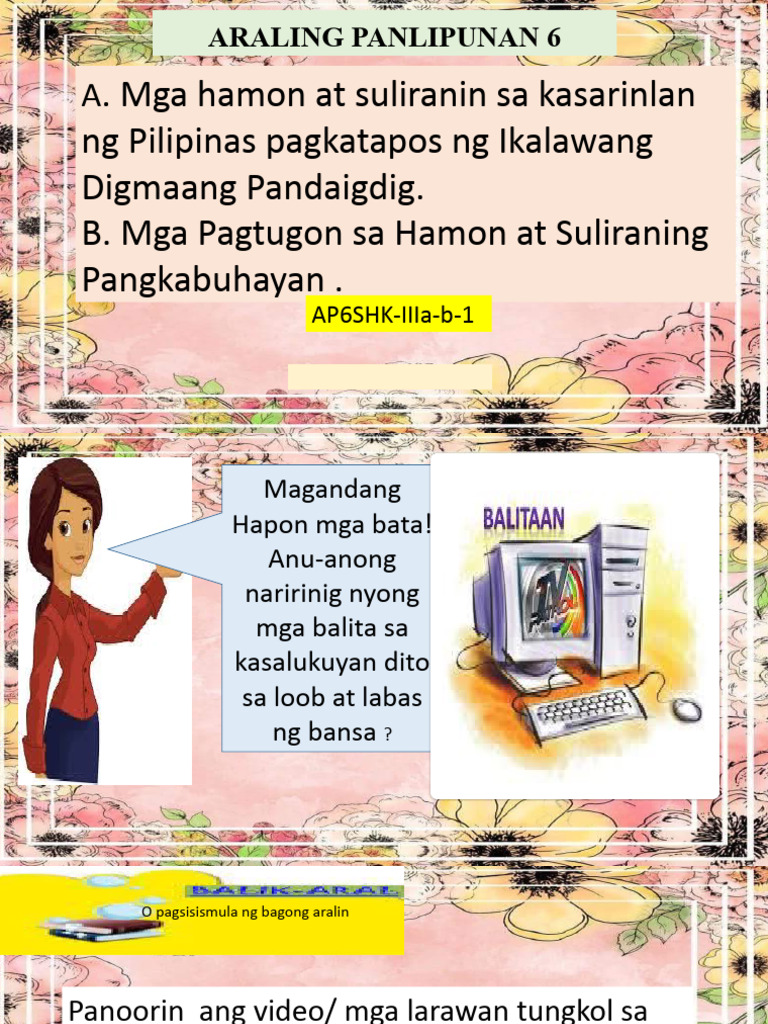 AP 6 PPT Q3 W1 Day 1 - Mga Hamon at Suliranin Sa Kasarinlan NG ...