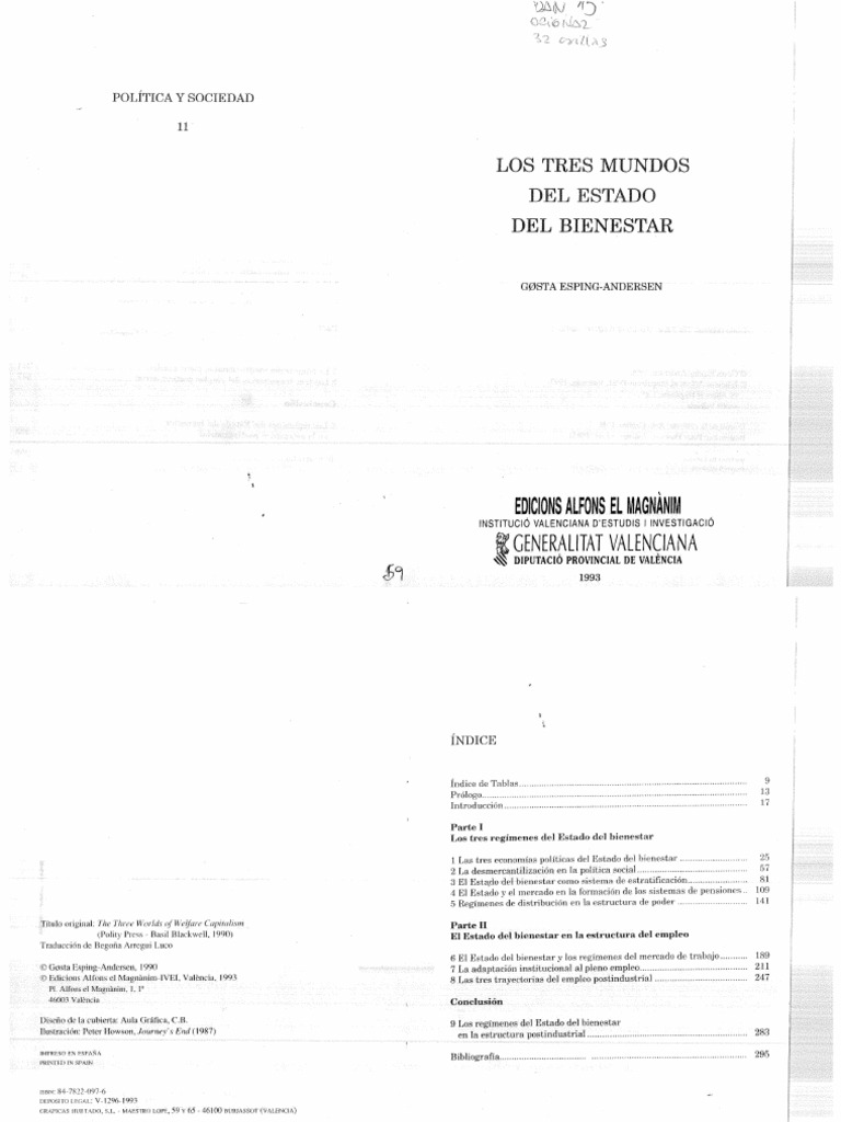 Cap Esping Andersen Tipologías | PDF