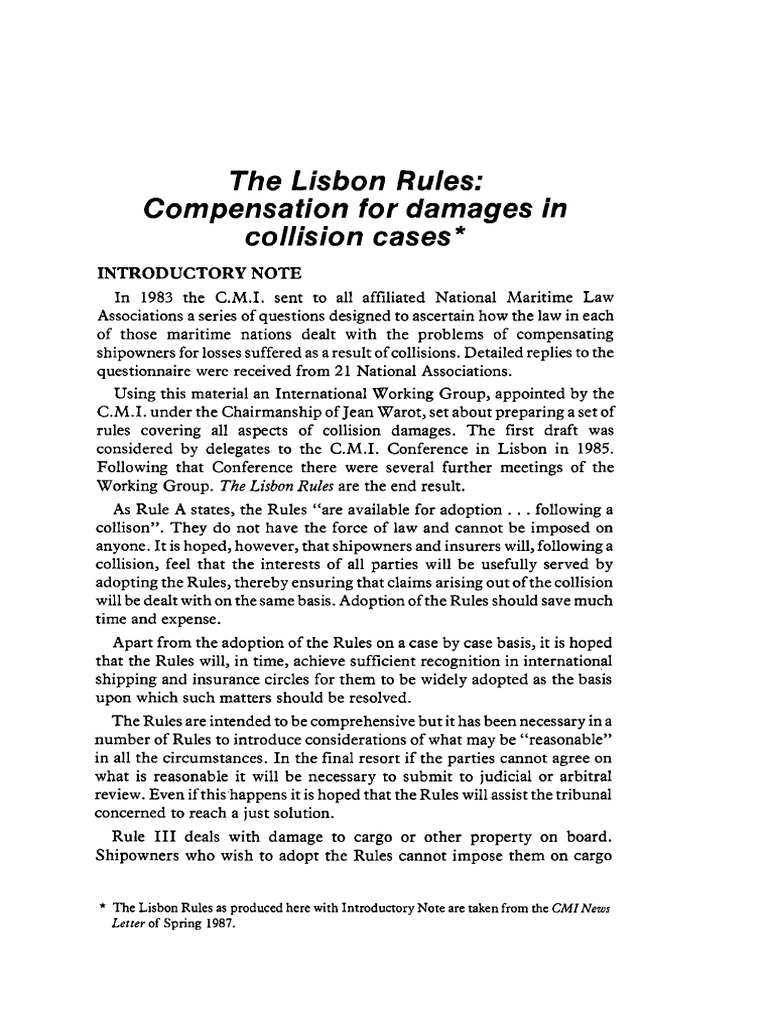 Reglas Lisboa | PDF | Damages | Interest