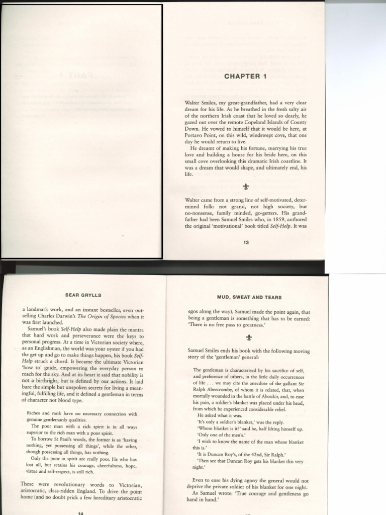 Mud Sweat and Tears Chapters 1-4 by Bear Grylls | PDF