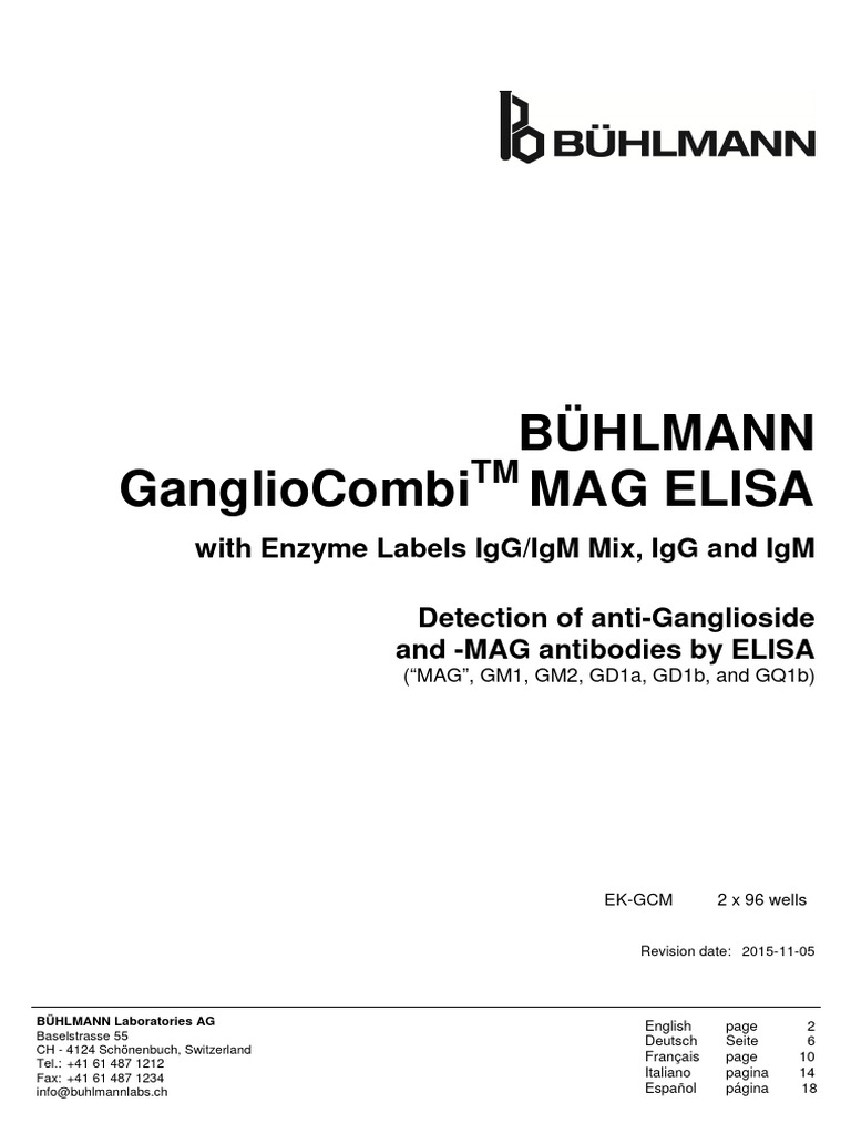 Ek GCM - Ifu Ce 151105 | PDF | Elisa | Chemistry