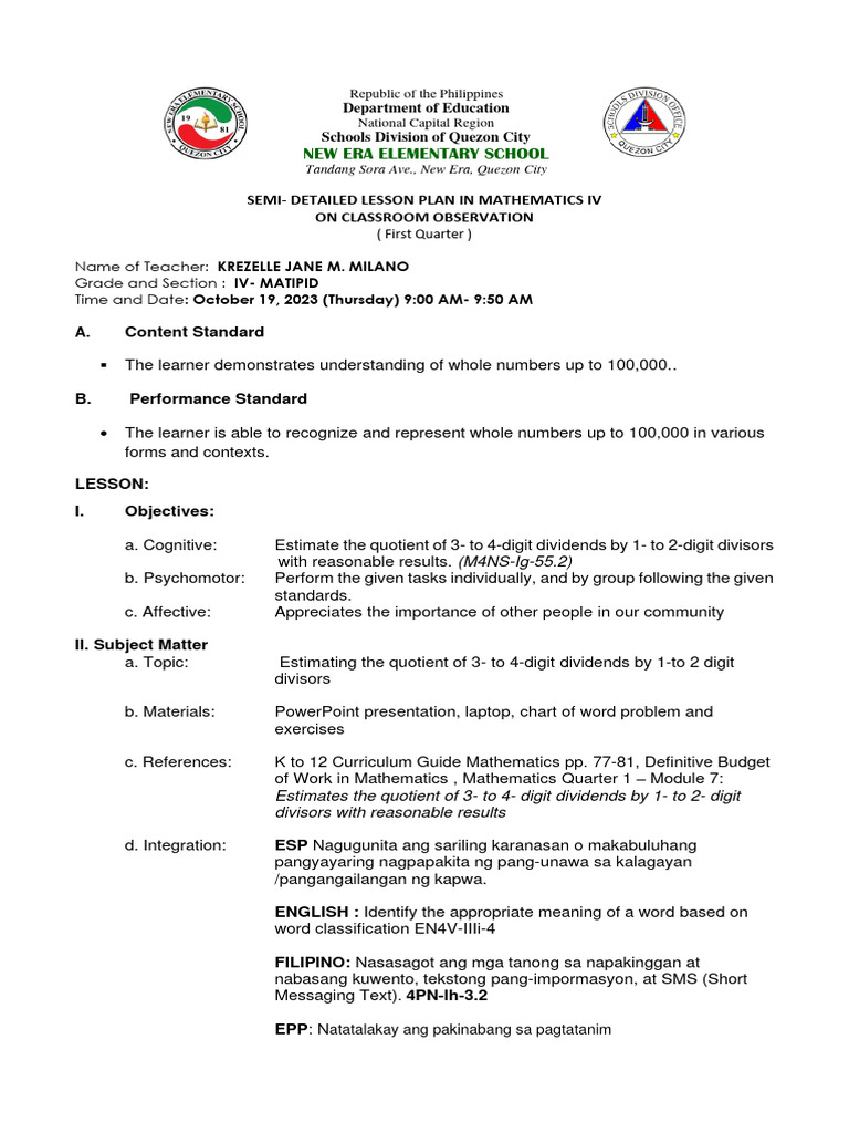 Q1.DLP. Estimate The Quotient of 3 - To 4-Digit Dividends by 1 - To 2-Digit Divisors With ...