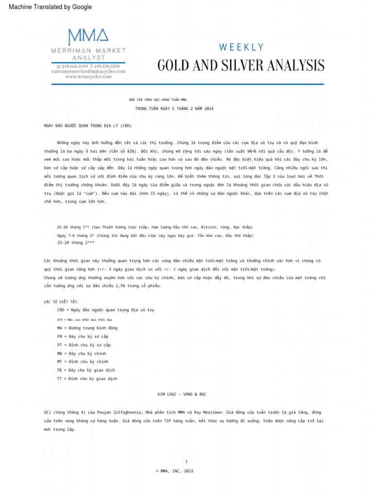 3 Weekly Gold and Silver 240205 Aszefk Viet | PDF