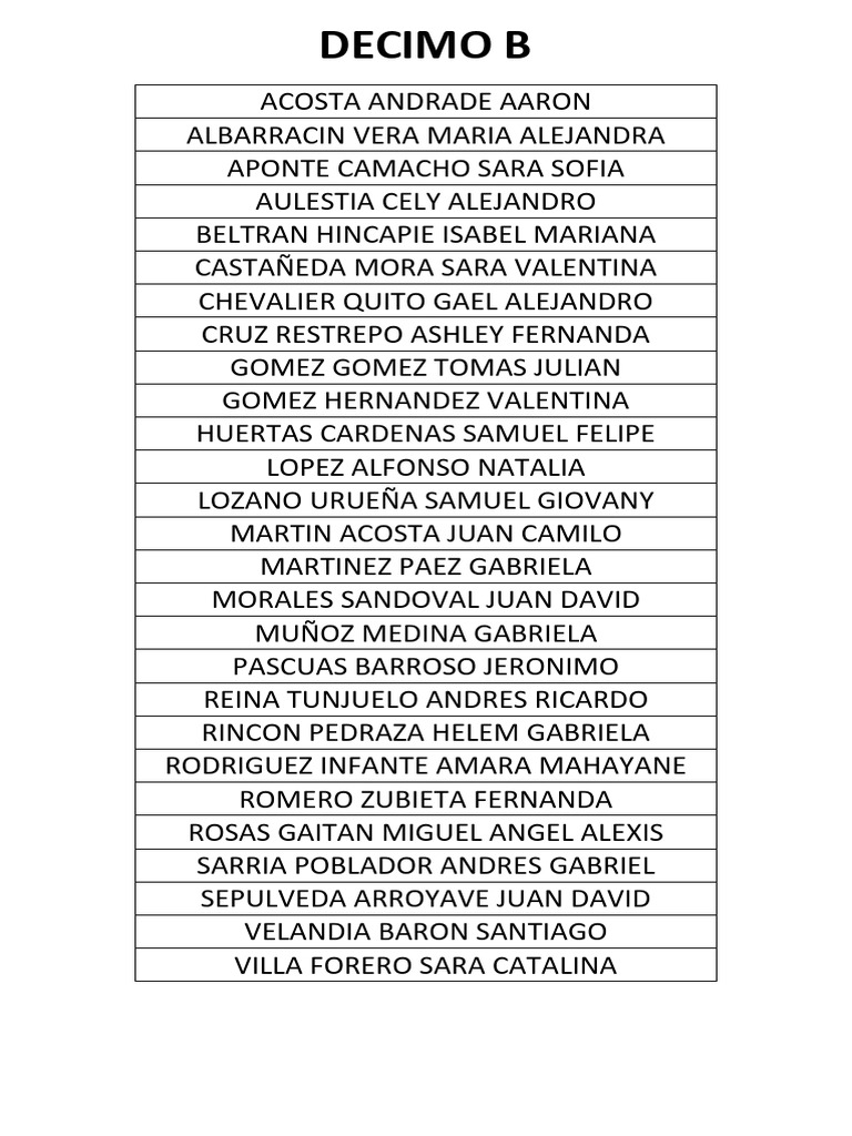 DECIMO B | PDF