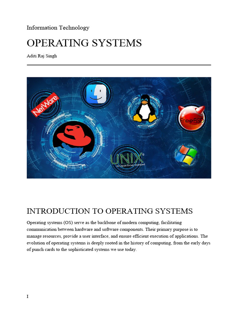 Introduction To Operating Systems | PDF | Operating System | Graphical User Interfaces