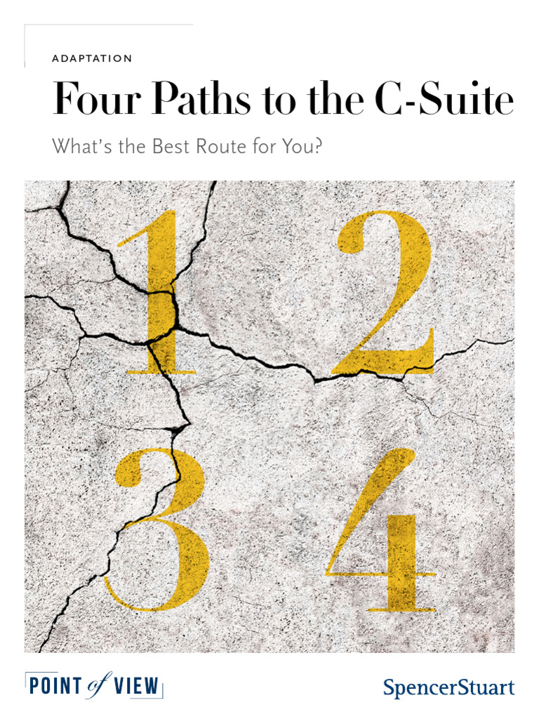 POV2018 Four Paths To C Suite | PDF | Leadership | Economies