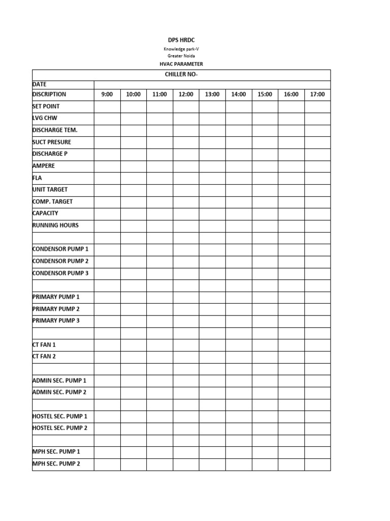 Dps HRDC Hvac Parameter | PDF