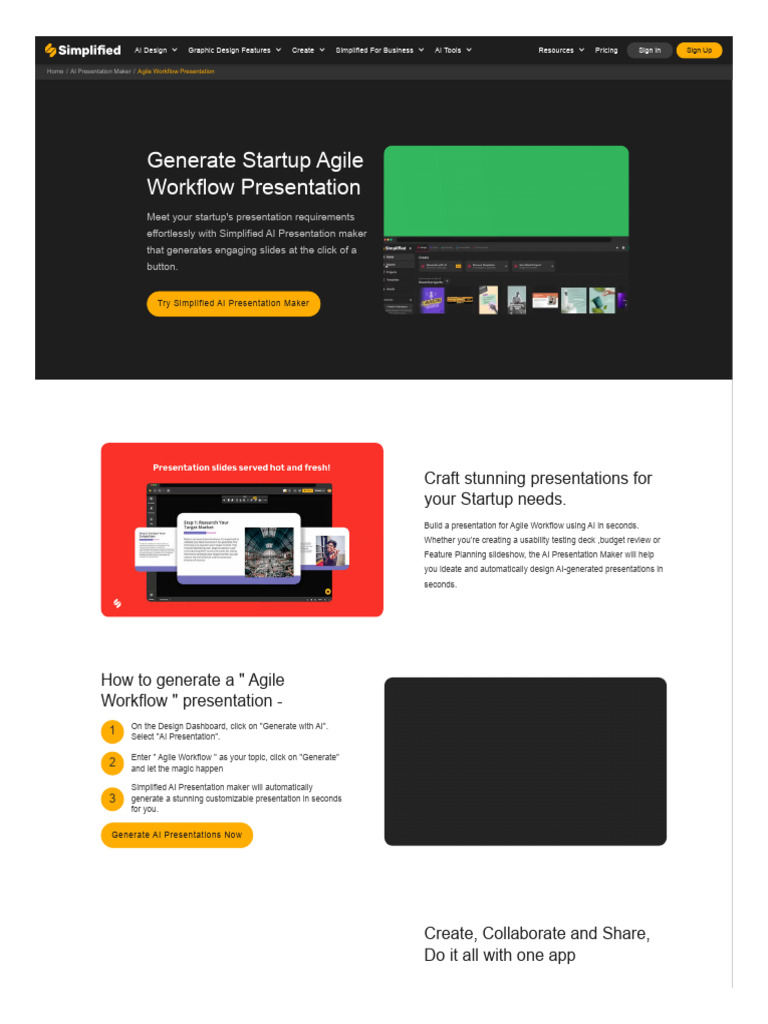 Simplified Com Ai Presentation Maker Agile Workflow | PDF | Mobile App ...