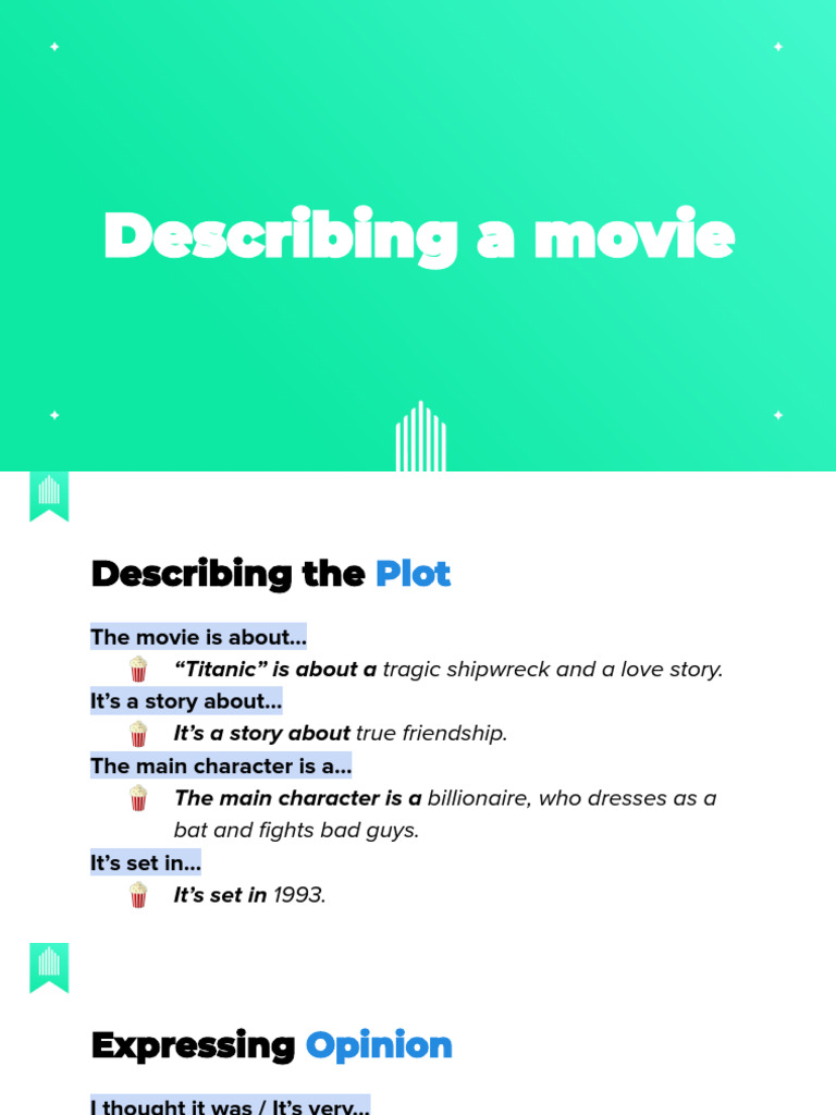 Describing A Movie (A2, w15) | PDF