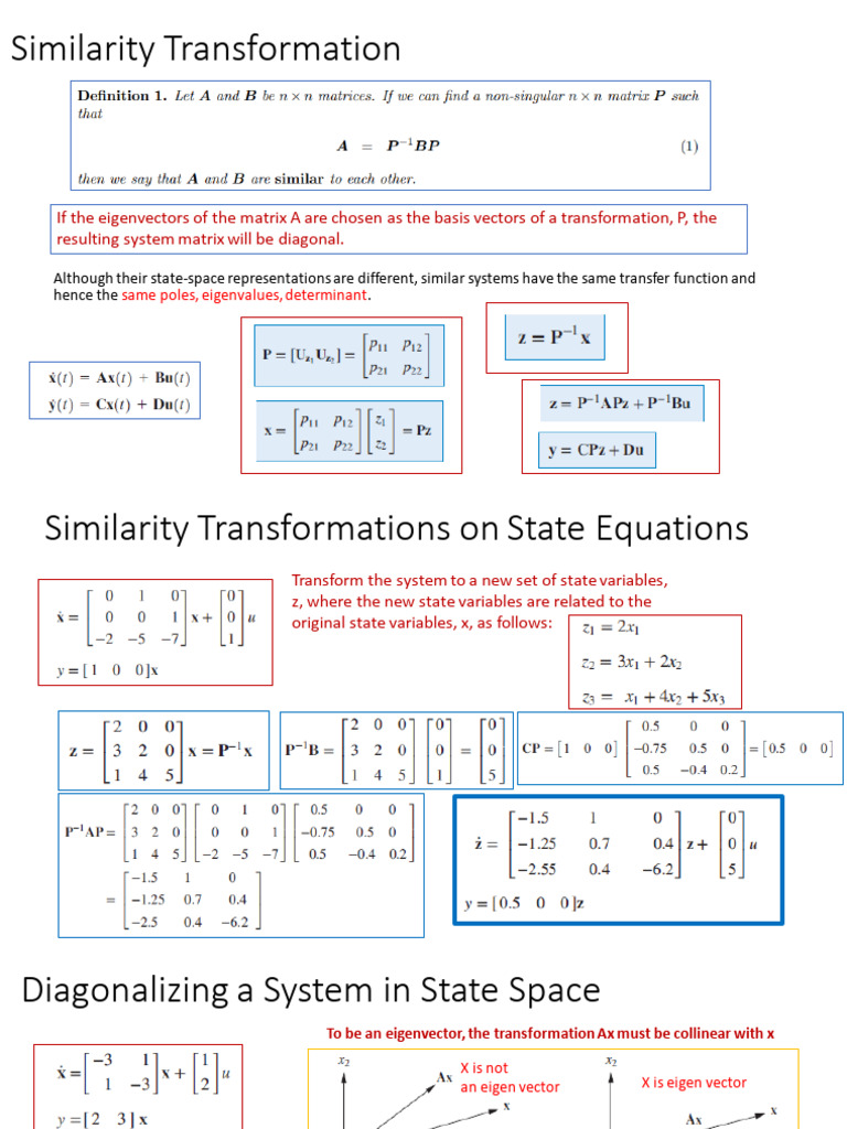 7 Similarity State Response State Linearisation | PDF | Eigenvalues And Eigenvectors | Nonlinear ...