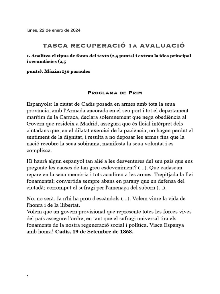 Tasca 1 Recuperacion. H.E | PDF