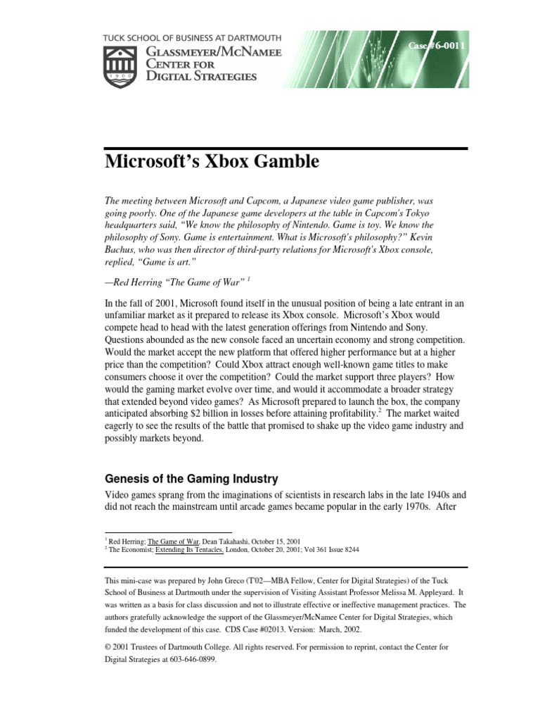 Xbox 3.0 | PDF | Xbox (Console) | Video Game Consoles
