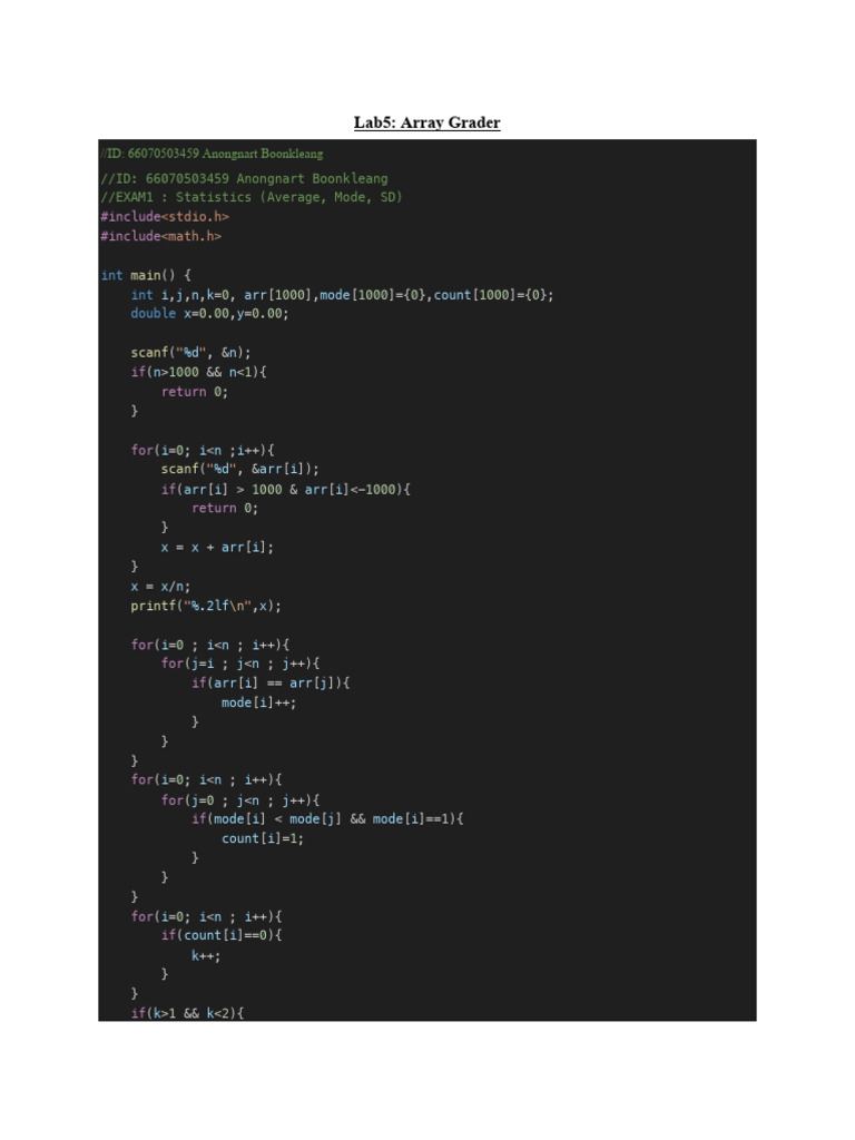 Lab 5 | Download Free PDF | Computer Programming | Computing Lab 5 | Download Free PDF | Computer Programming | Computing