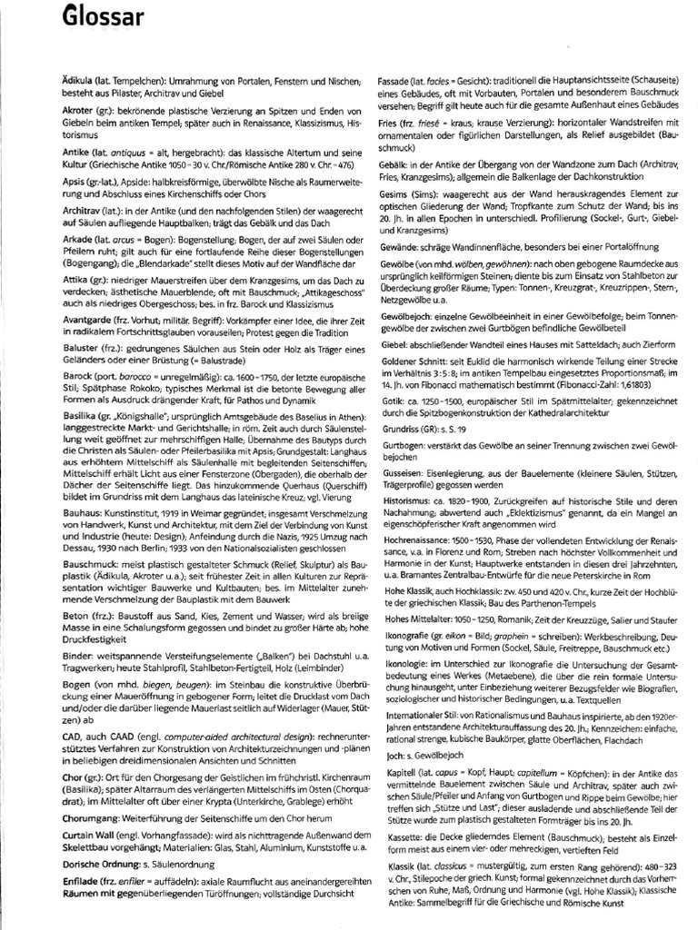 Glossar Architektur | PDF