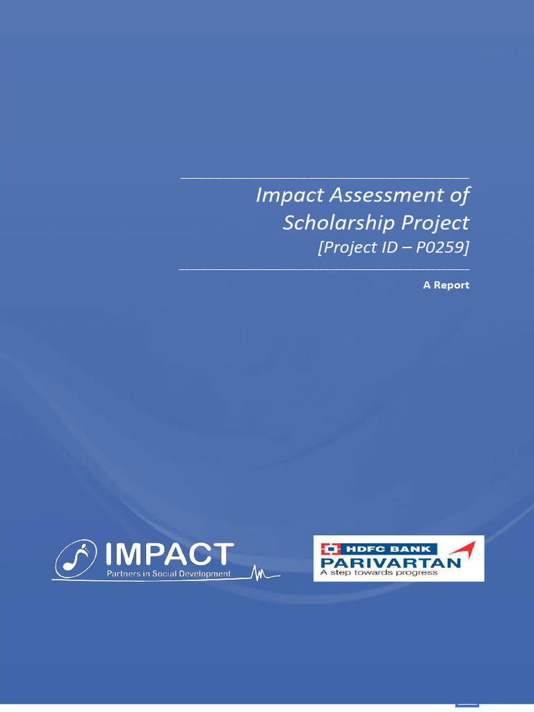 Impact Assessment of Ashoka Scholarships | PDF | Student Financial Aid ...