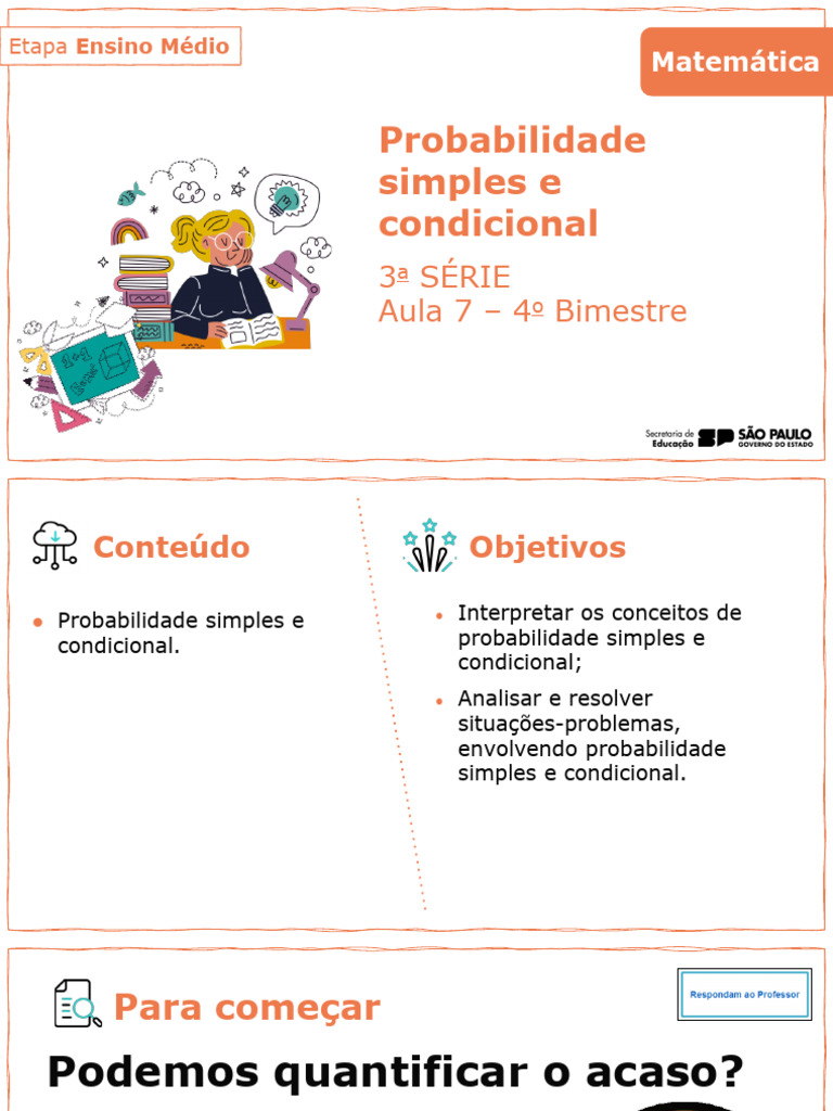 Probabilidade 2 e 3 Ano | PDF | Probabilidade | Science