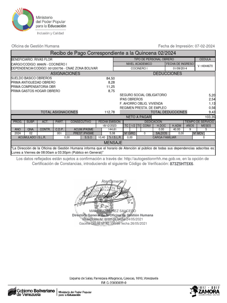 Recibo de Pago de Flor 14044670 Pago | PDF