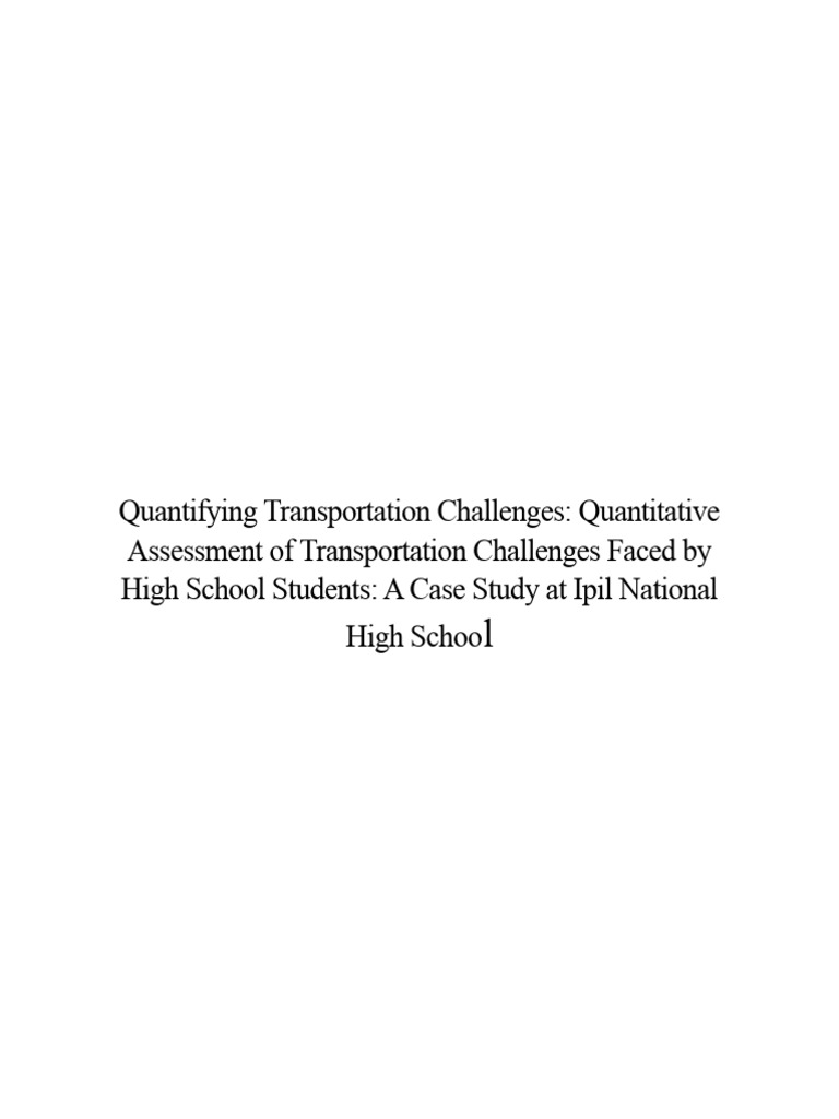 Transportation Challenges | PDF | Transport | Public Transport