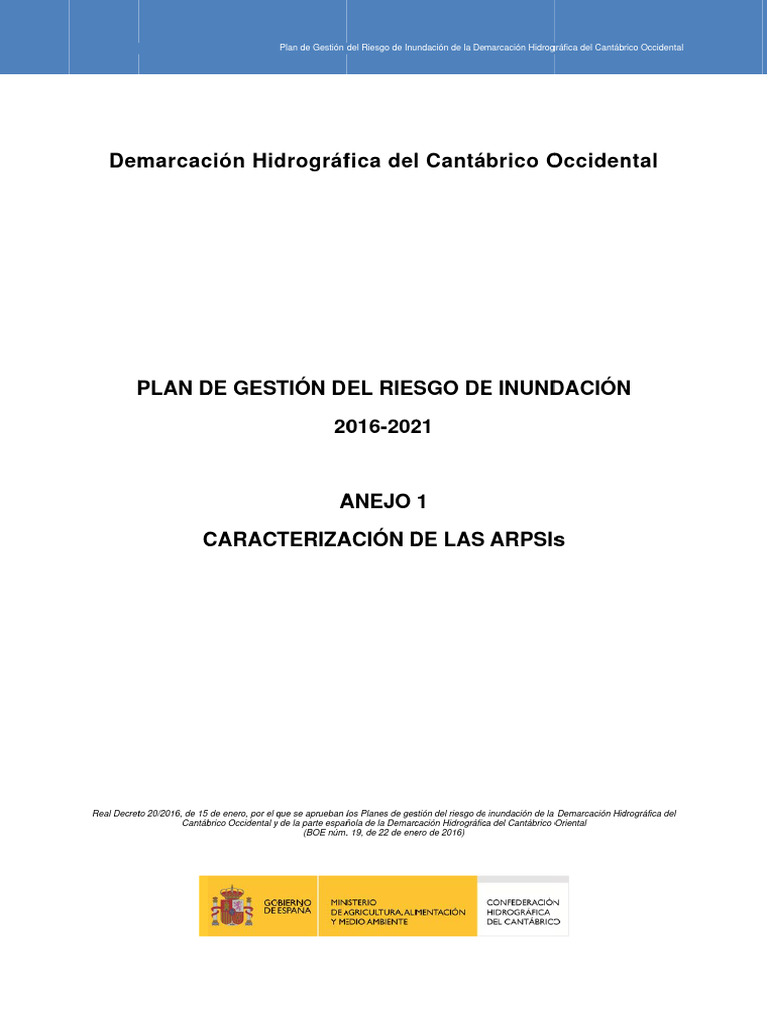 02 DHCOcc ANEJO 1 | PDF | Ecología de sistemas | Ecologia Acuatica