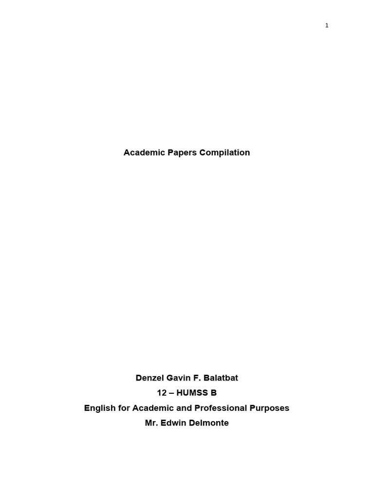 Academic Papers Compilation | Download Free PDF | Curriculum | Pepsi Co
