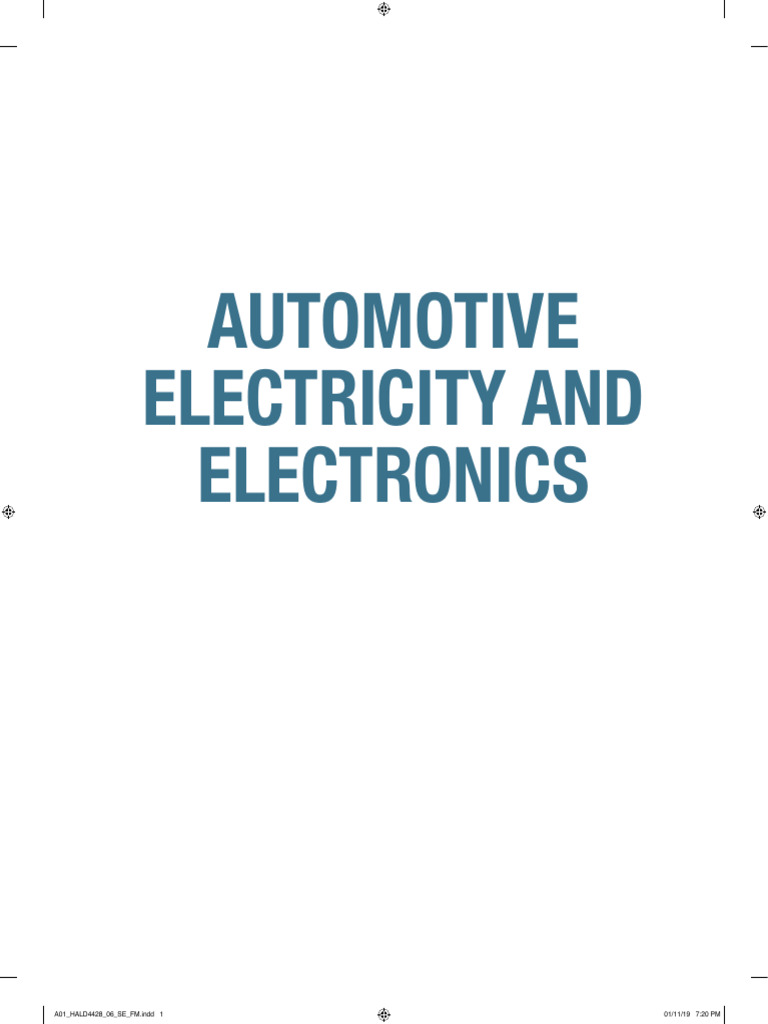 Automotive Electricity and Electronics: A01 - HALD4428 - 06 - SE - FM ...