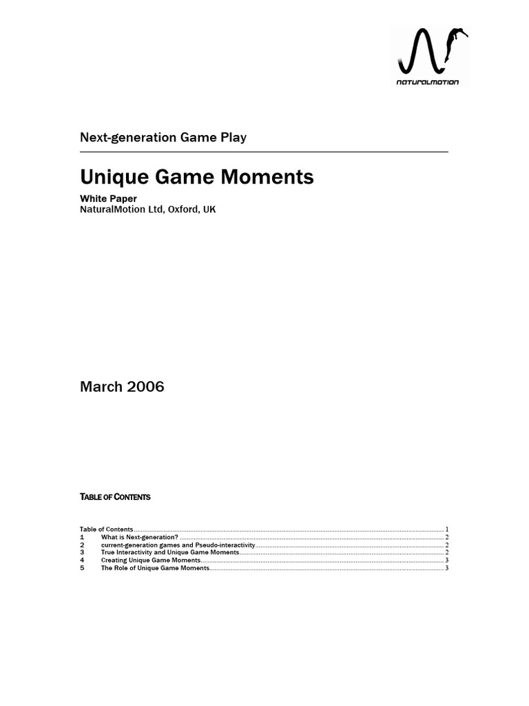 White Paper Ugm | PDF | Video Games | Computing