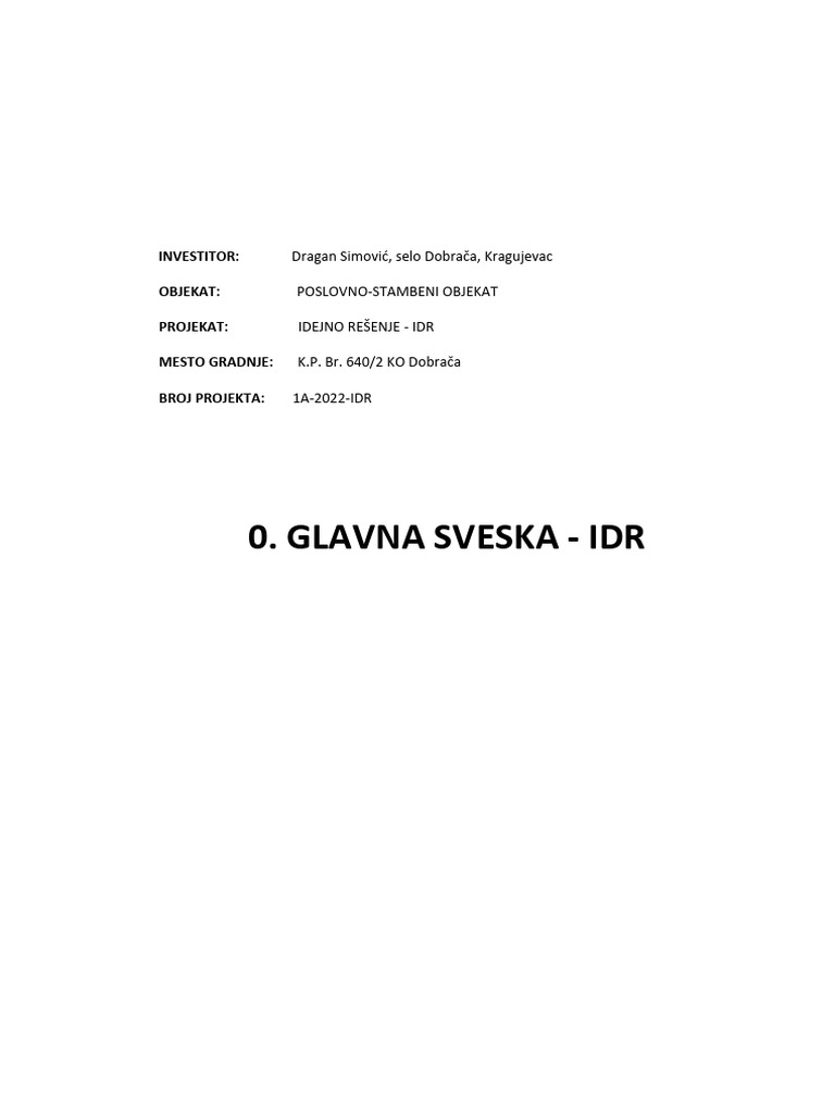 00 Glavna Sveska | PDF