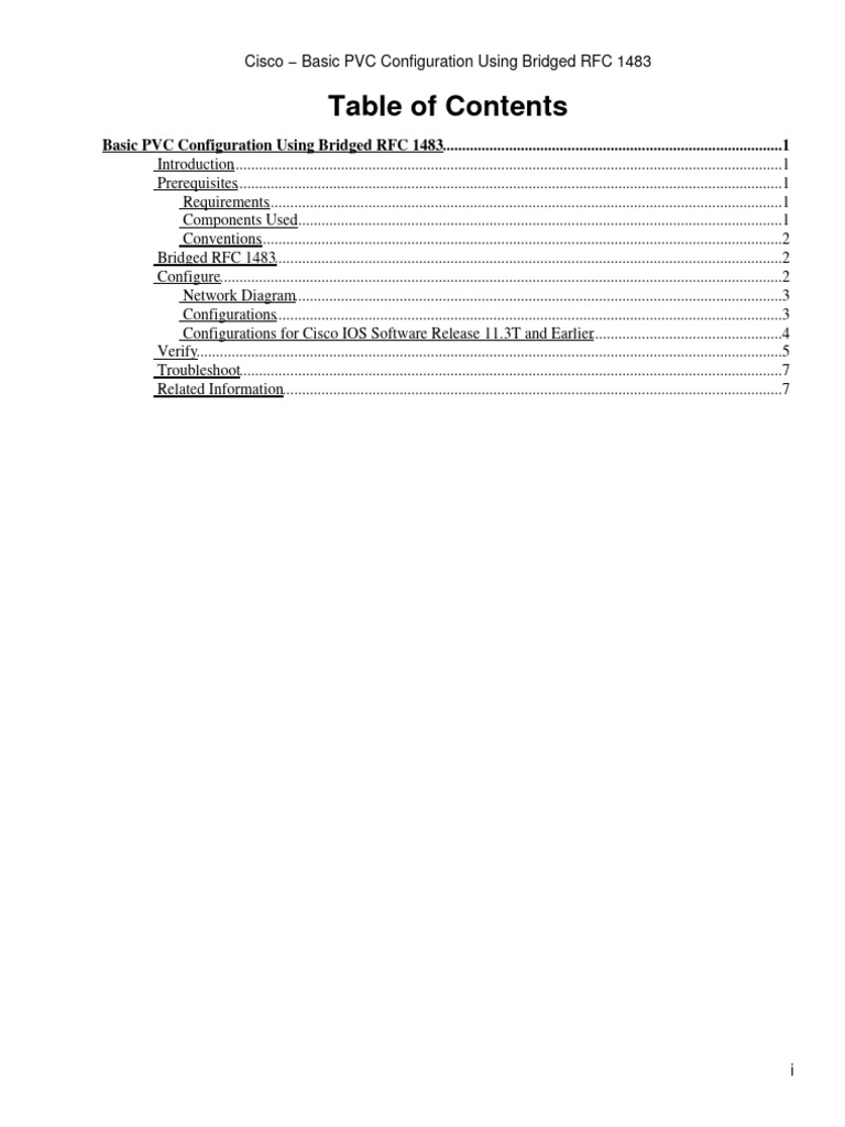 Basic PVC Configuration Using Bridged RFC 1483 | PDF | Asynchronous ...