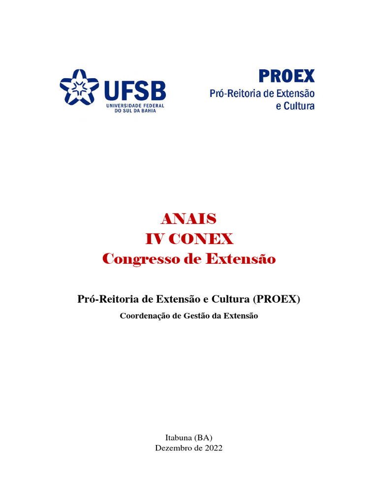 Anais IV CONEX | PDF | Sociologia | Science