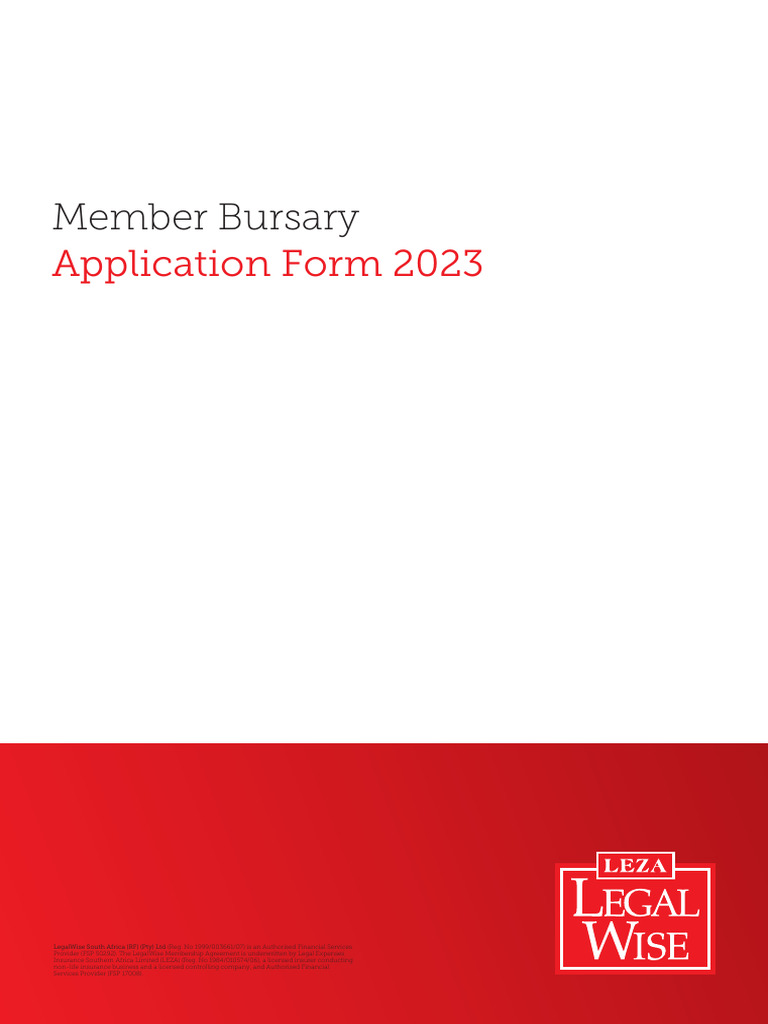 LegalWise Bursary Application Form 2022 2023 | PDF | Legal Guardian | Employment