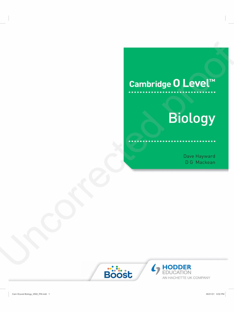 D.G. Mackean, Dave Hayward - Cambridge O Level Biology-Hodder Education ...