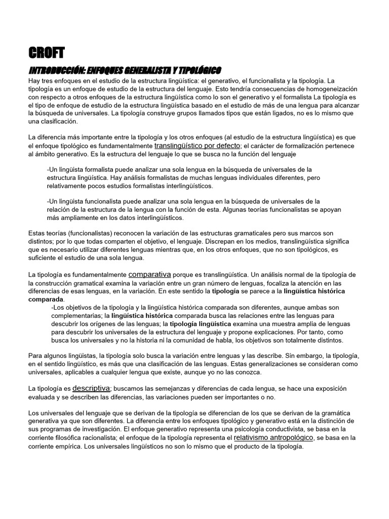 CROFT-2 | PDF | Lingüística | Razonamiento inductivo