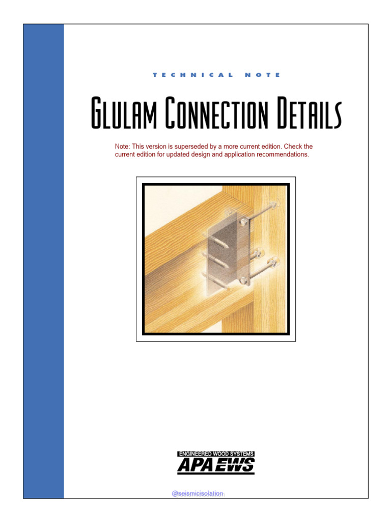 2005 EWS T300 Glulam Connection Details APA | PDF | Beam (Structure ...
