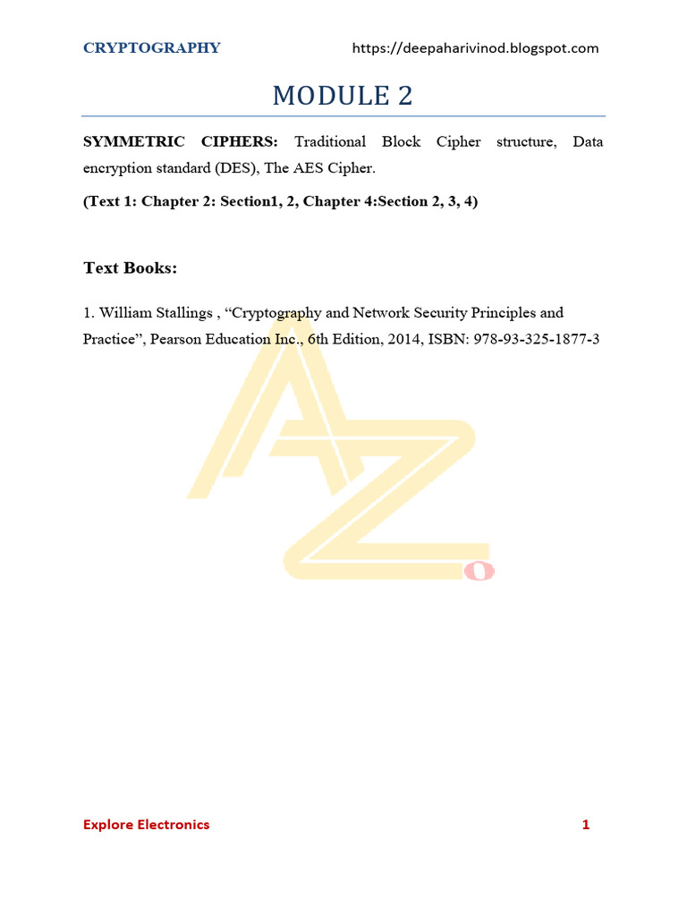 Crypto Mod2@Azdocuments - in | PDF | Cryptography | Encryption