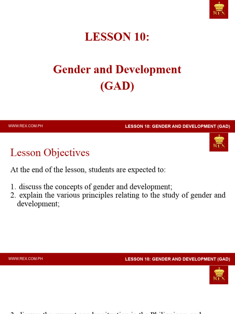 NSTP Lesson 10 | PDF | Gender | Gender Studies