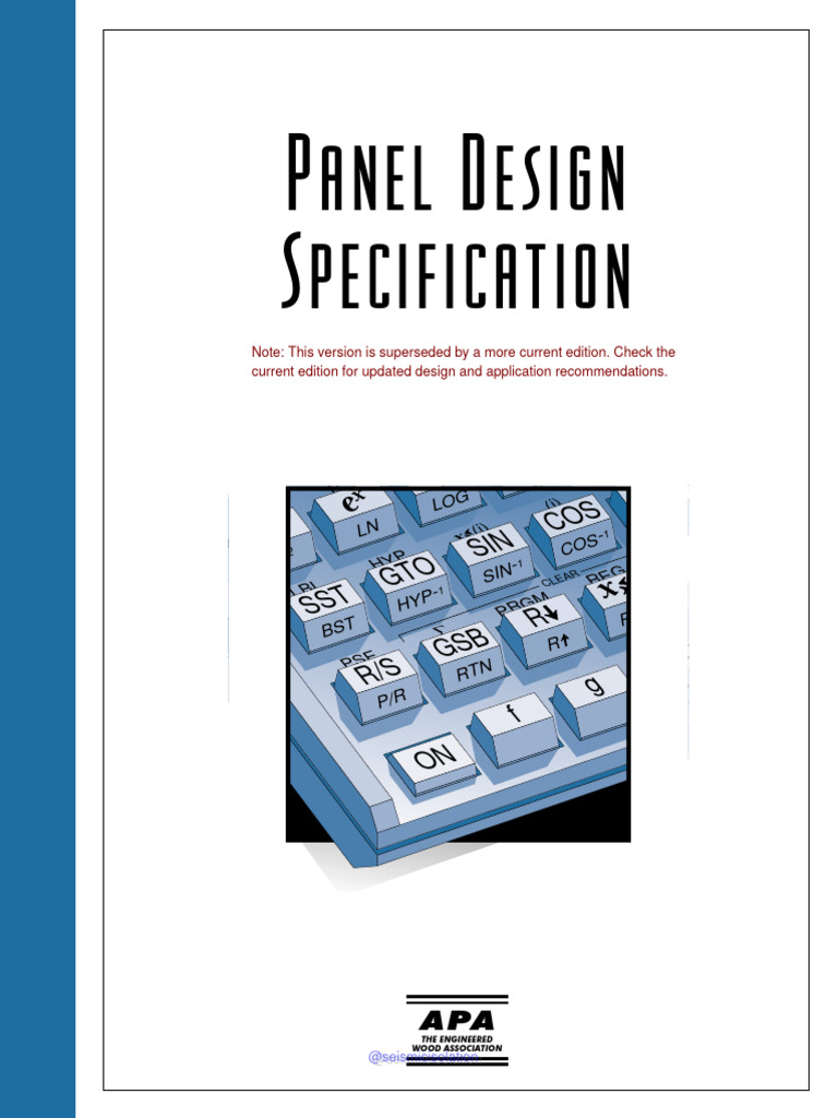 2004 APA PDS Panel Design Specification | PDF | Plywood | Wood