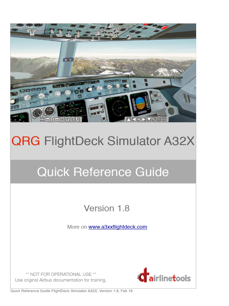 QRG Quick Reference Guide Vers1.8 SM | PDF | Cockpit | Control Key