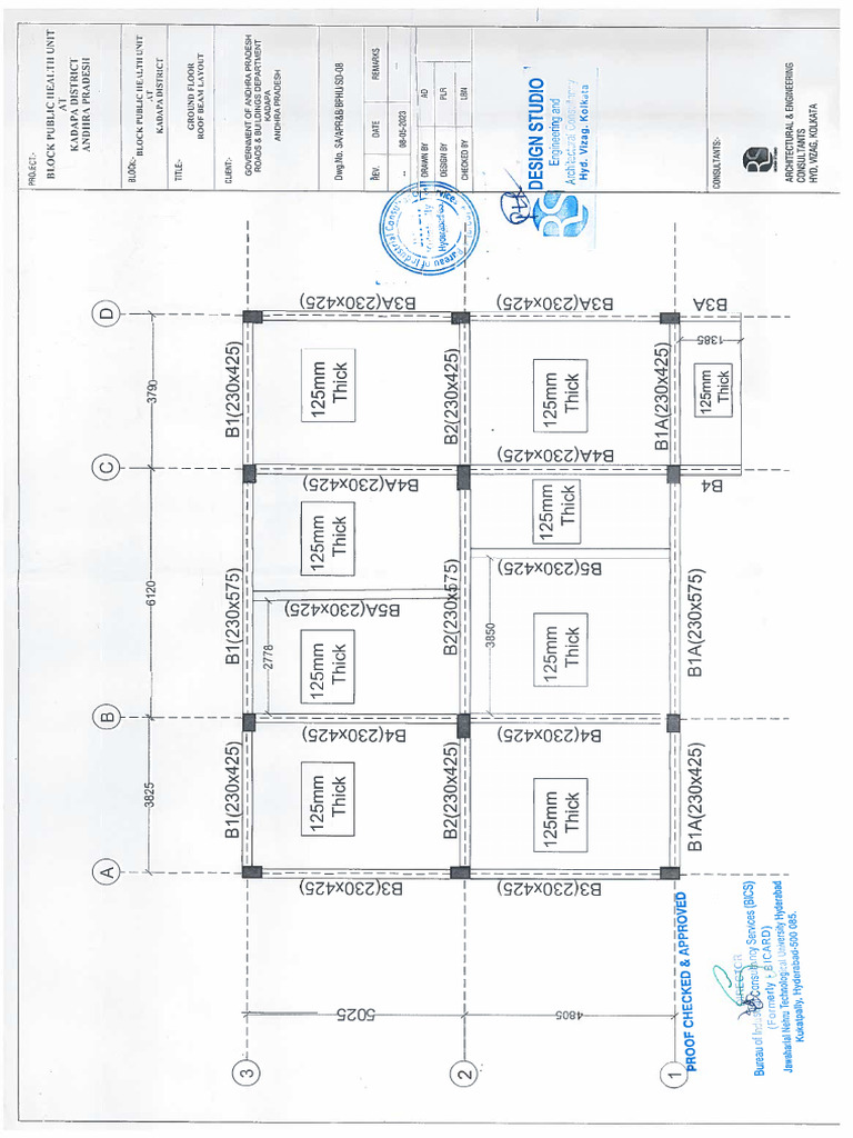Bphu Proof Checked Roof Drawings | PDF