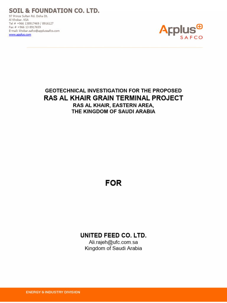 SOIL REPORT KSM 4463 11-09-22 | PDF | Geotechnical Engineering | Deep Foundation