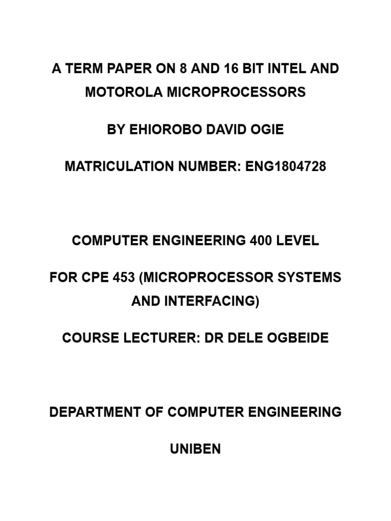 DR. DELE Microprocessor | Download Free PDF | Computer Data Storage | Central Processing Unit