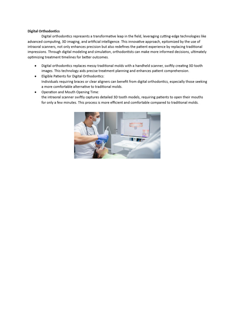 Benefits of Digital Orthodontics | PDF