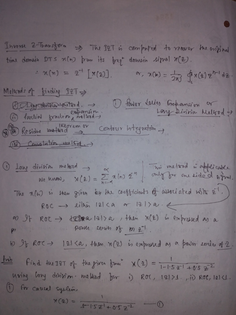 Inverse Z Transform Pdf