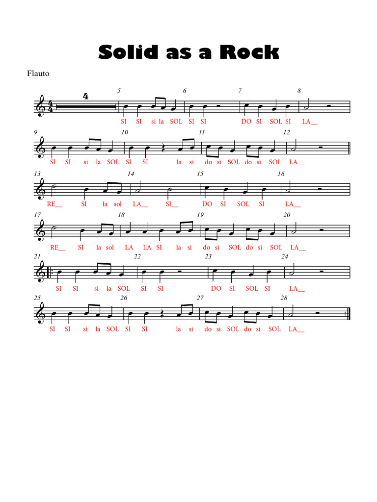 Solid As A Rock (NOTE) | PDF