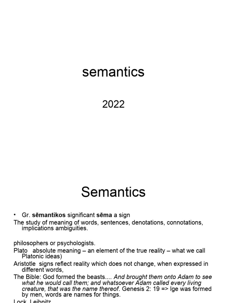 3 Semantics | PDF | Concept | Fruit