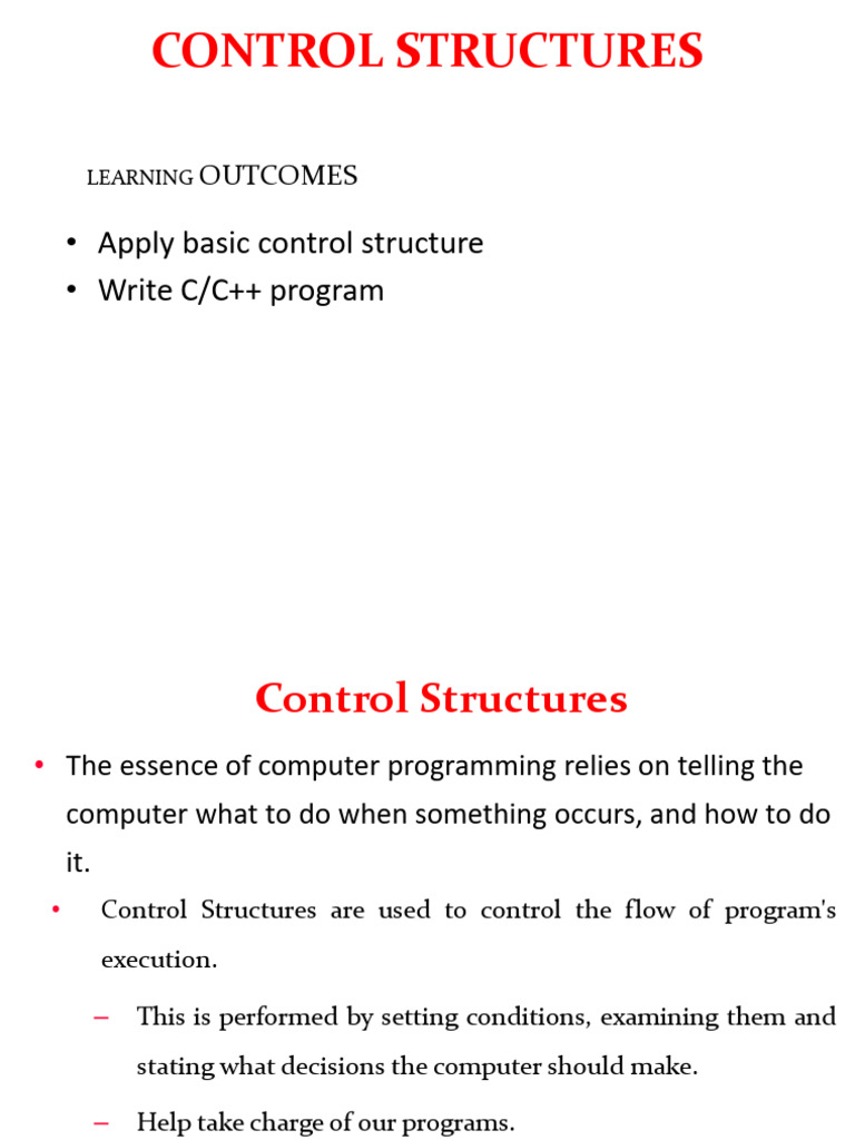 Lecture 5&6 - Control Structures | PDF | Namespace | Computing
