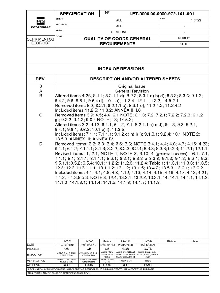 Quality Requirements for Goods Supply | PDF | Calibration ...