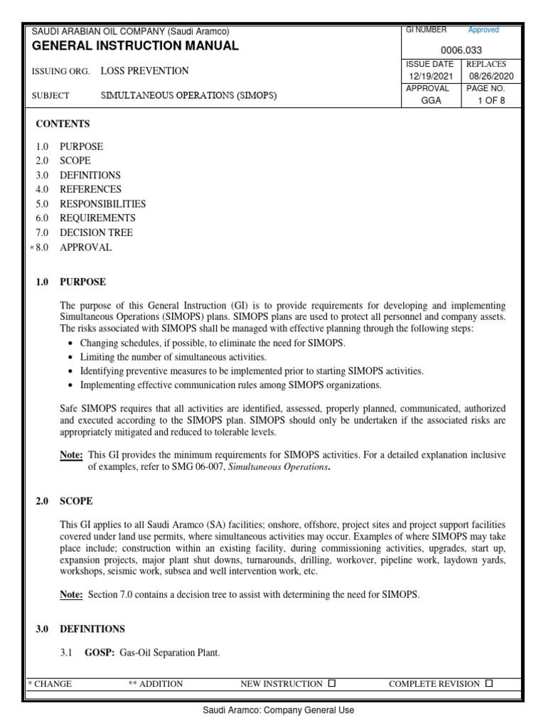 0006 - 033 Simultaneous Operations (Simops) | Download Free PDF | Risk ...