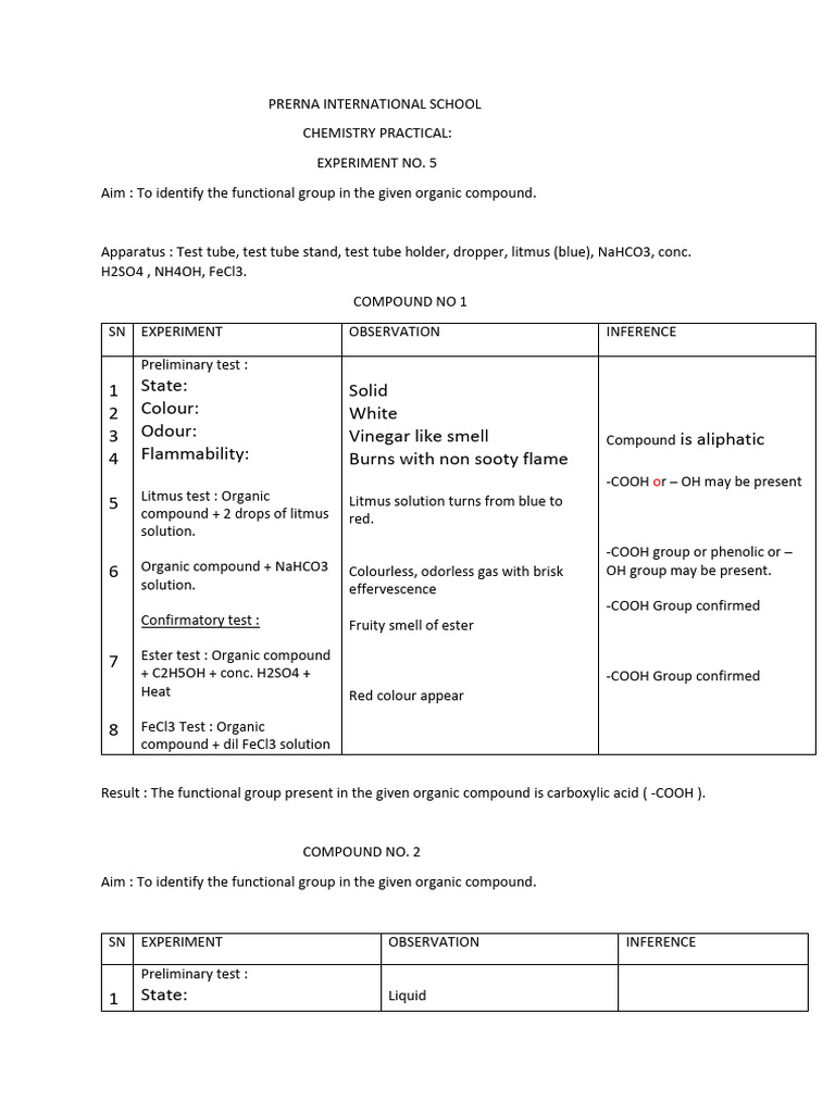 Expt 5 | PDF | Carbon Compounds | Chemistry
