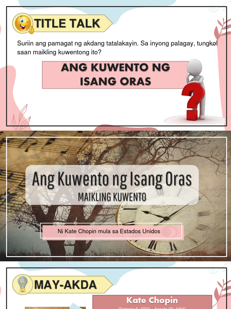 ANG+KUWENTO+NG+ISANG+ORAS | PDF